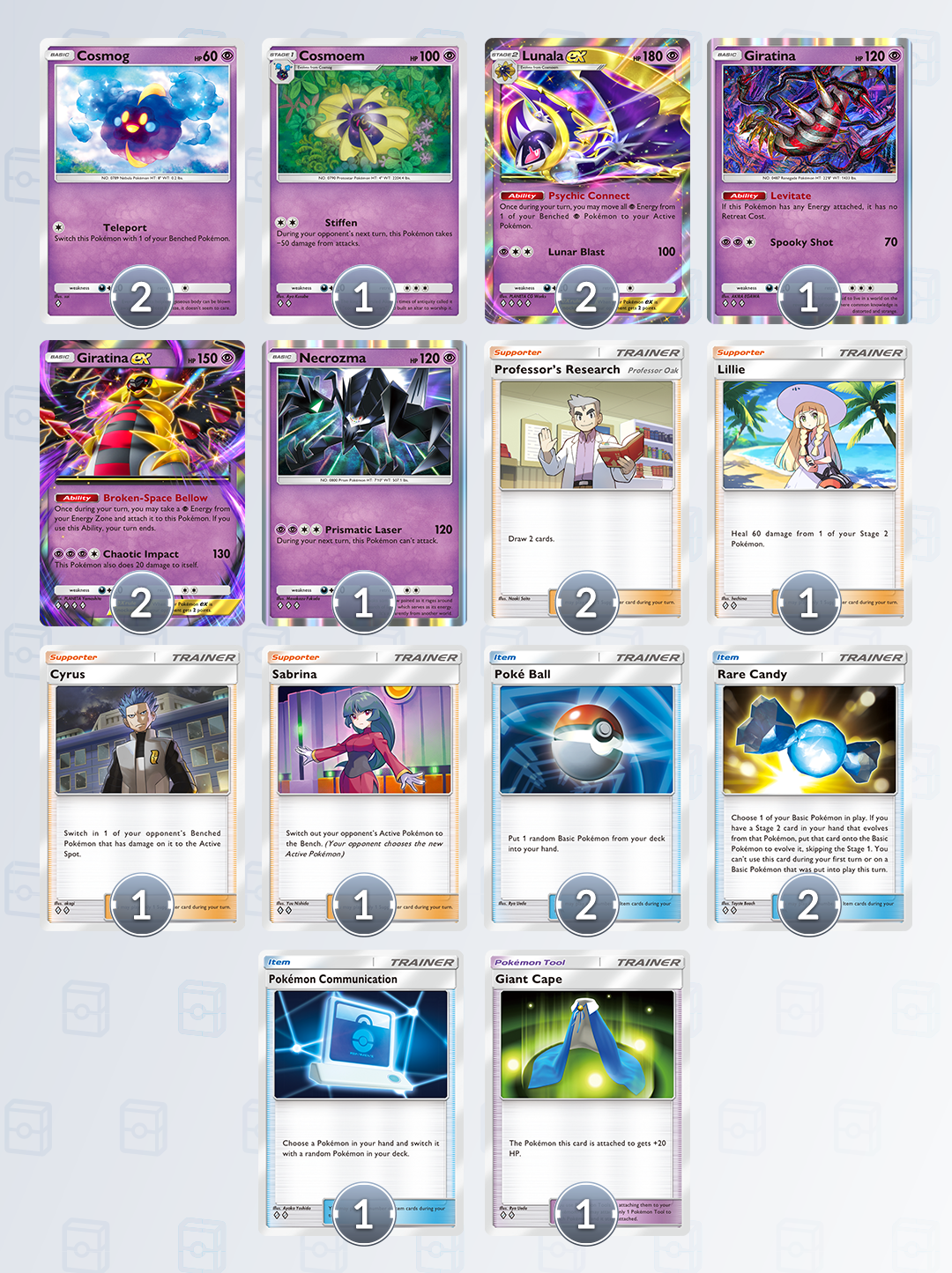 Pokémon TCG Pocket: Lunala ex and Giratina ex Deck List Strategy