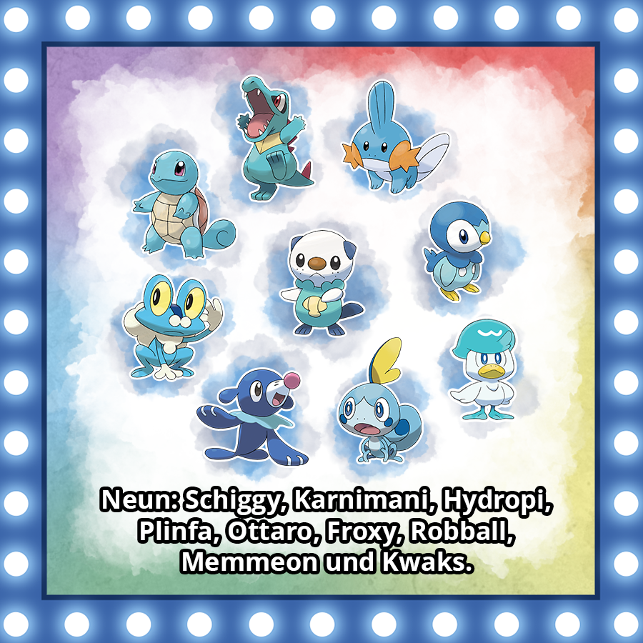 Drehe das Farbrad – mit dem Farbenquiz zu den ersten Partner-Pokémon ...