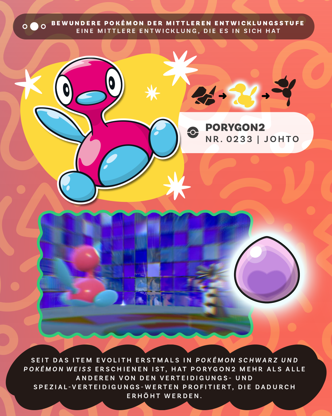 Bewundere die Infografik zu Pokémon der mittleren Entwicklungsstufe ...