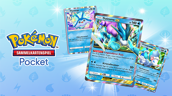 Ein massiver Auflauf von Wasser-Pokémon in Pokémon-Sammelkartenspiel ...