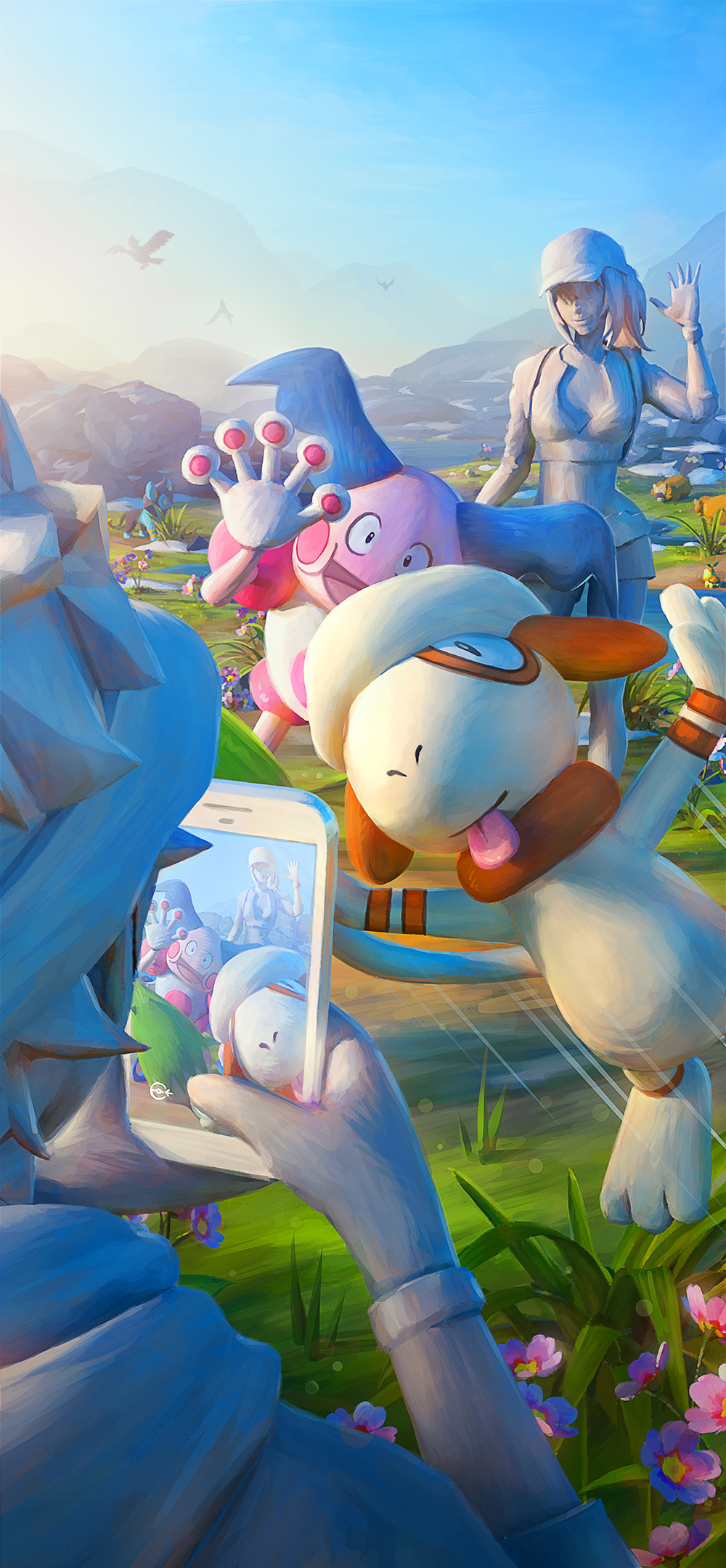 Interviews with the Artists of Pokémon GO Startup Screens | Pokemon.com