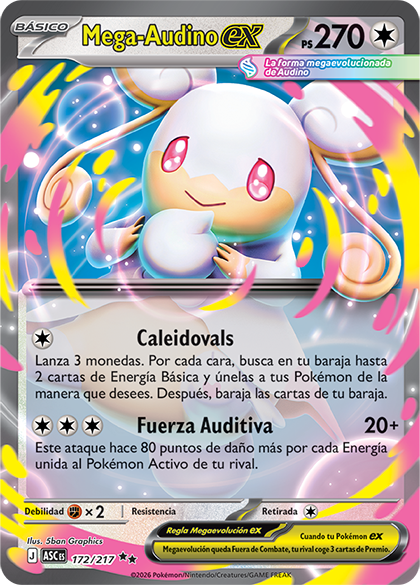 Victreebel de Erika, Mega-Audino ex y otras cartas de Megaevolución ...