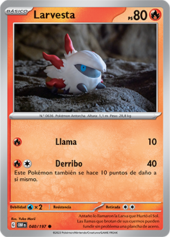 Larvesta | Llamas Obsidianas | Base de datos de cartas de JCC | Pokemon.es