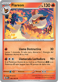 Flareon | 151 | Base de datos de cartas de JCC | Pokemon.com