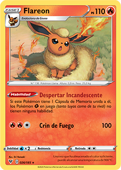 Flareon | Voltaje Vívido | Base de datos de cartas de JCC | Pokemon.es