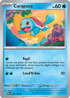 Carapuce | 151 | Encyclopédie des cartes du JCC | www.pokemon.fr