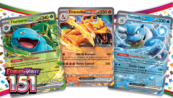 Florizarre, Dracaufeu et Tortank sont à la tête des decks Écarlate et Violet – 151 du JCC ...
