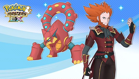 Lysandre (Look Ultime) & Volcanion dans Pokémon Masters EX | www.pokemon.fr