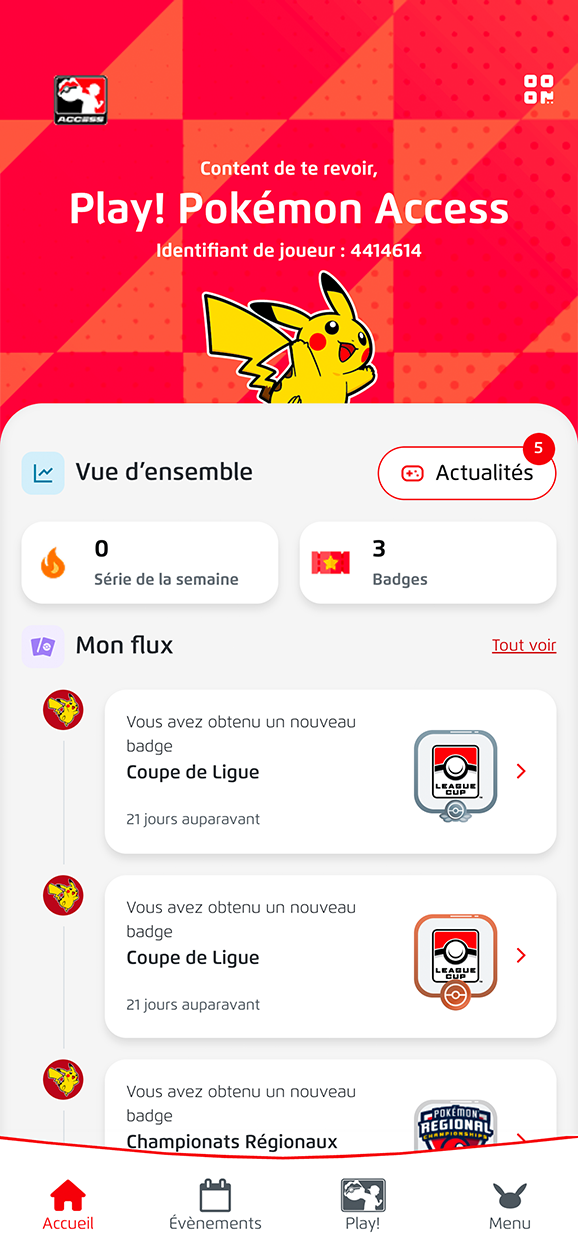 Play! Pokémon Access | Jeux vidéo et applis