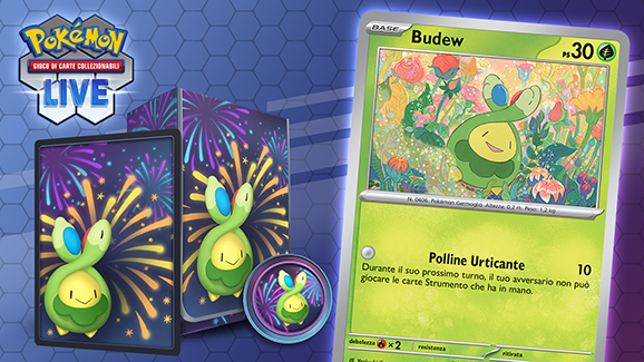 Volta foglia con Budew nel Gioco di Carte Collezionabili Pokémon Live ...