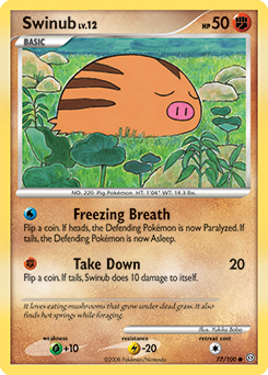 Swinub | Diamond & Pearl—Stormfront | TCG Card Database | Pokemon.com