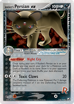 Rocket’s Persian ex | EX Unseen Forces | TCG Card Database | Pokemon.com