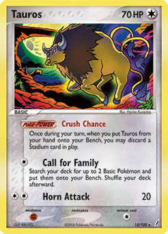 Tauros | EX Crystal Guardians | TCG Card Database | Pokemon.com