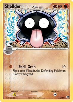 Shellder δ | EX Dragon Frontiers | TCG Card Database | Pokemon.com