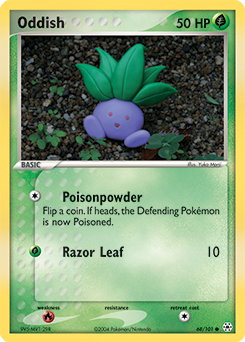 Oddish Evolusjonskart Pokemon Red