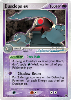 Pokemon Dusclops Card