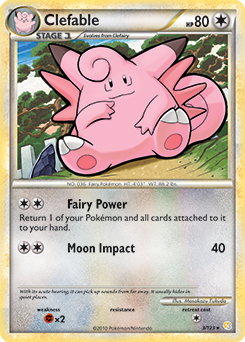 Clefable | HeartGold & SoulSilver | TCG Card Database | Pokemon.com