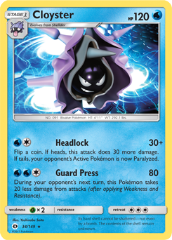 Cloyster | Sun & Moon | TCG Card Database | Pokemon.com