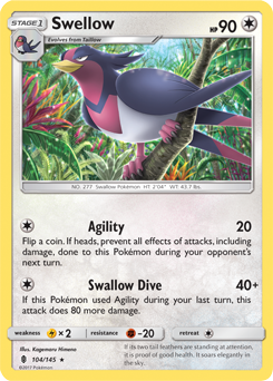 Swellow | SM—Guardians Rising | TCG Card Database | Pokemon.com