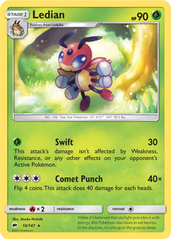 Ledian | Burning Shadows | TCG Card Database | Pokemon.com