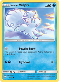 Alolan Vulpix | Burning Shadows | TCG Card Database | Pokemon.com