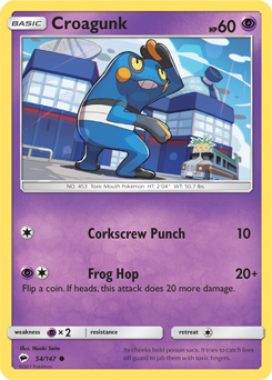 Croagunk | Burning Shadows | TCG Card Database | Pokemon.com