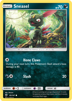 Sneasel | Burning Shadows | TCG Card Database | Pokemon.com