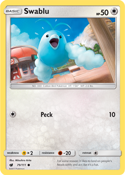 Swablu | Crimson Invasion | TCG Card Database | Pokemon.com