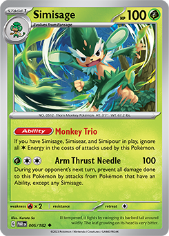 Simisage | Paradox Rift | TCG Card Database | Pokemon.com