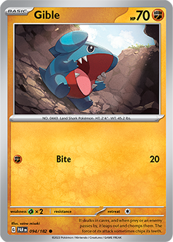 Gible | Paradox Rift | TCG Card Database | Pokemon.com