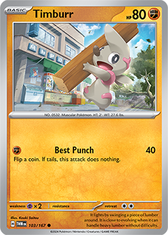 Timburr | Twilight Masquerade | TCG Card Database | Pokemon.com