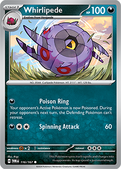 Whirlipede | Twilight Masquerade | TCG Card Database | Pokemon.com