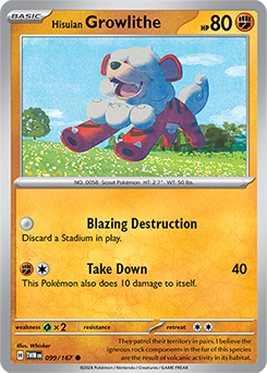 Hisuian Growlithe | Twilight Masquerade | TCG Card Database | Pokemon.com