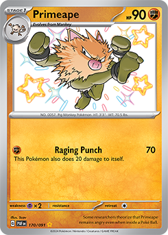 Primeape | Paldean Fates | TCG Card Database | Pokemon.com