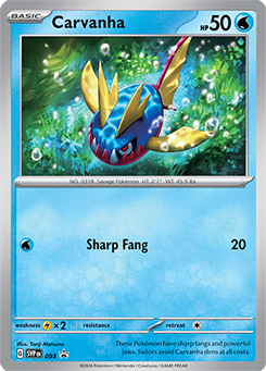 Carvanha | Scarlet & Violet Promo Cards | TCG Card Database | Pokemon.com