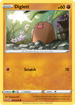 Diglett | Sword & Shield | TCG Card Database | Pokemon.com