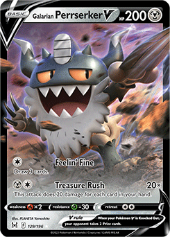 Galarian Perrserker V | Lost Origin | TCG Card Database | Pokemon.com