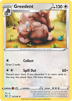 Greedent | Lost Origin | TCG Card Database | Pokemon.com