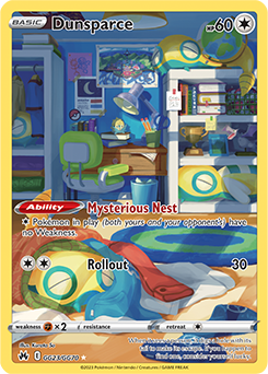 Dunsparce | Crown Zenith Galarian Gallery | TCG Card Database | Pokemon.com