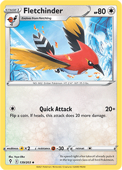 Fletchinder | Evolving Skies | TCG Card Database | Pokemon.com