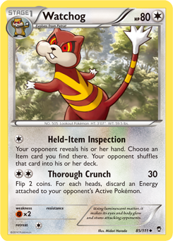Watchog | XY—Furious Fists | TCG Card Database | Pokemon.com