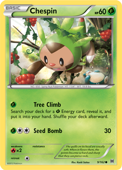 Chespin | XY–BREAKthrough | TCG Card Database | Pokemon.com