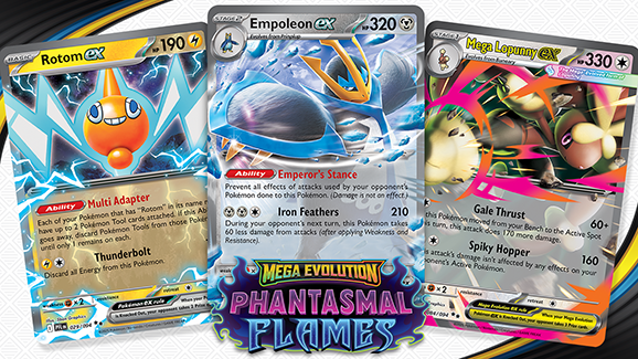 Pokémon TCG: Mega Evolution—Phantasmal Flames Triple Play | Pokemon.com