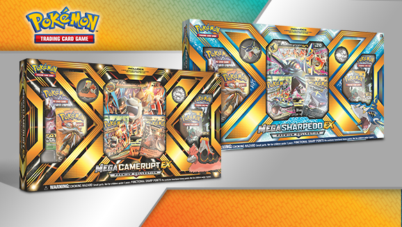 Pokémon TCG: Mega Camerupt-EX and Mega Sharpedo-EX Premium Collections ...