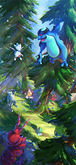 Interviews with the Artists of Pokémon GO Startup Screens | Pokemon.com