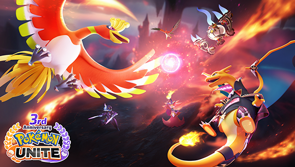 Ho-Oh Arrives during Pokémon UNITE’s Third Anniversary Event | Pokemon.com