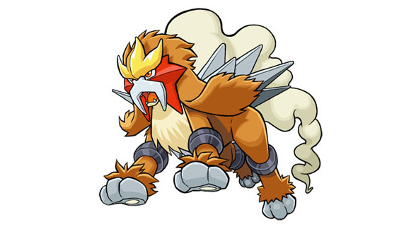Let Entei break rocks that stand in your way!